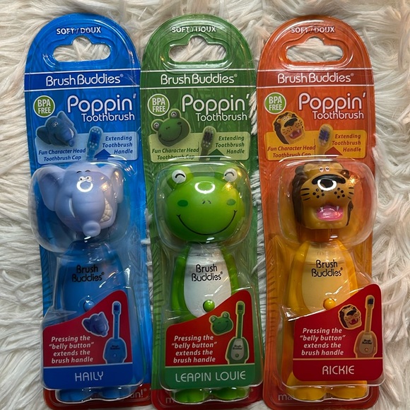 Other | Brush Buddies Poppin Toothbrushes Haily Leapin Louie Rickie ...